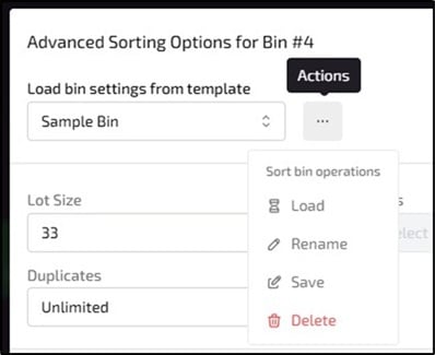 How to use Bin Templates