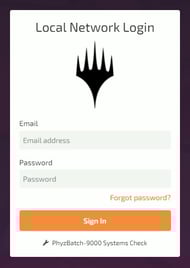How do I log in to my PhyzBatch?